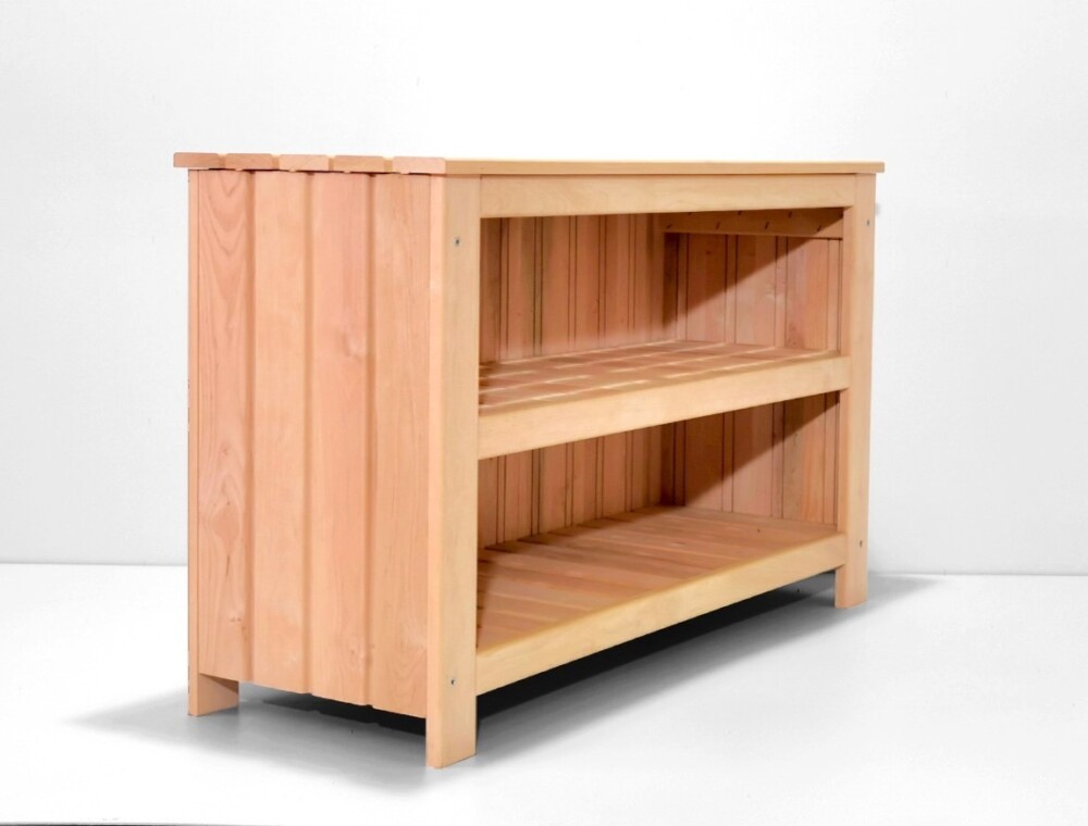 Puidust riiul LKR1020, täispuidust riiul, saunamööbel - A&A Wood