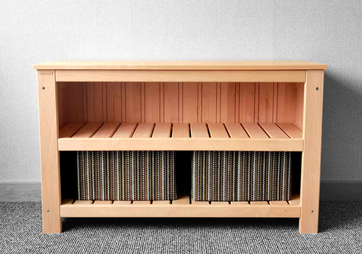 Puidust riiul LKR1020, täispuidust riiul, saunamööbel - A&A Wood