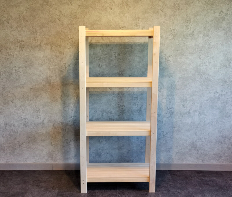 Puidust kõrge riiul X4 800x400x1750, ladustamisriiul, hoiuriiul - A&A Wood